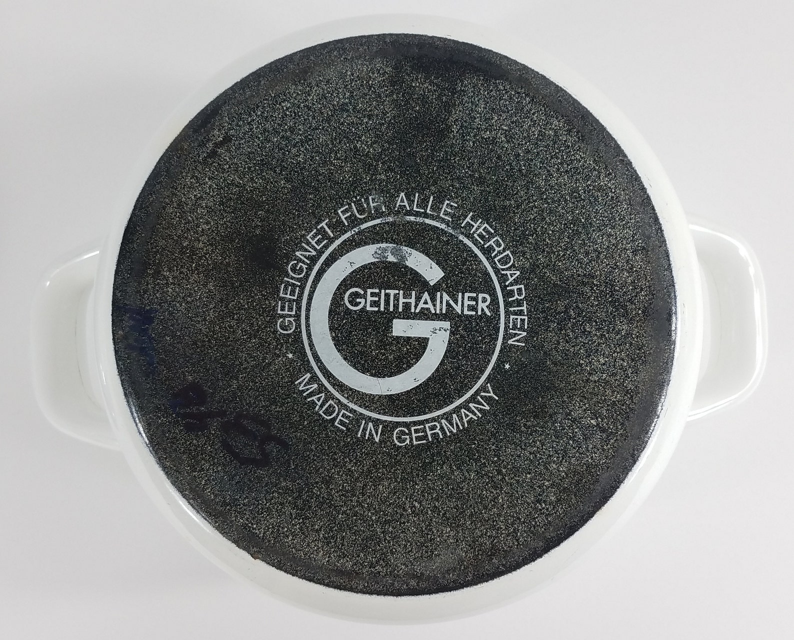 RARE Geithainer Blue White Small Enamel Cookware Pot With Lid Made in ...