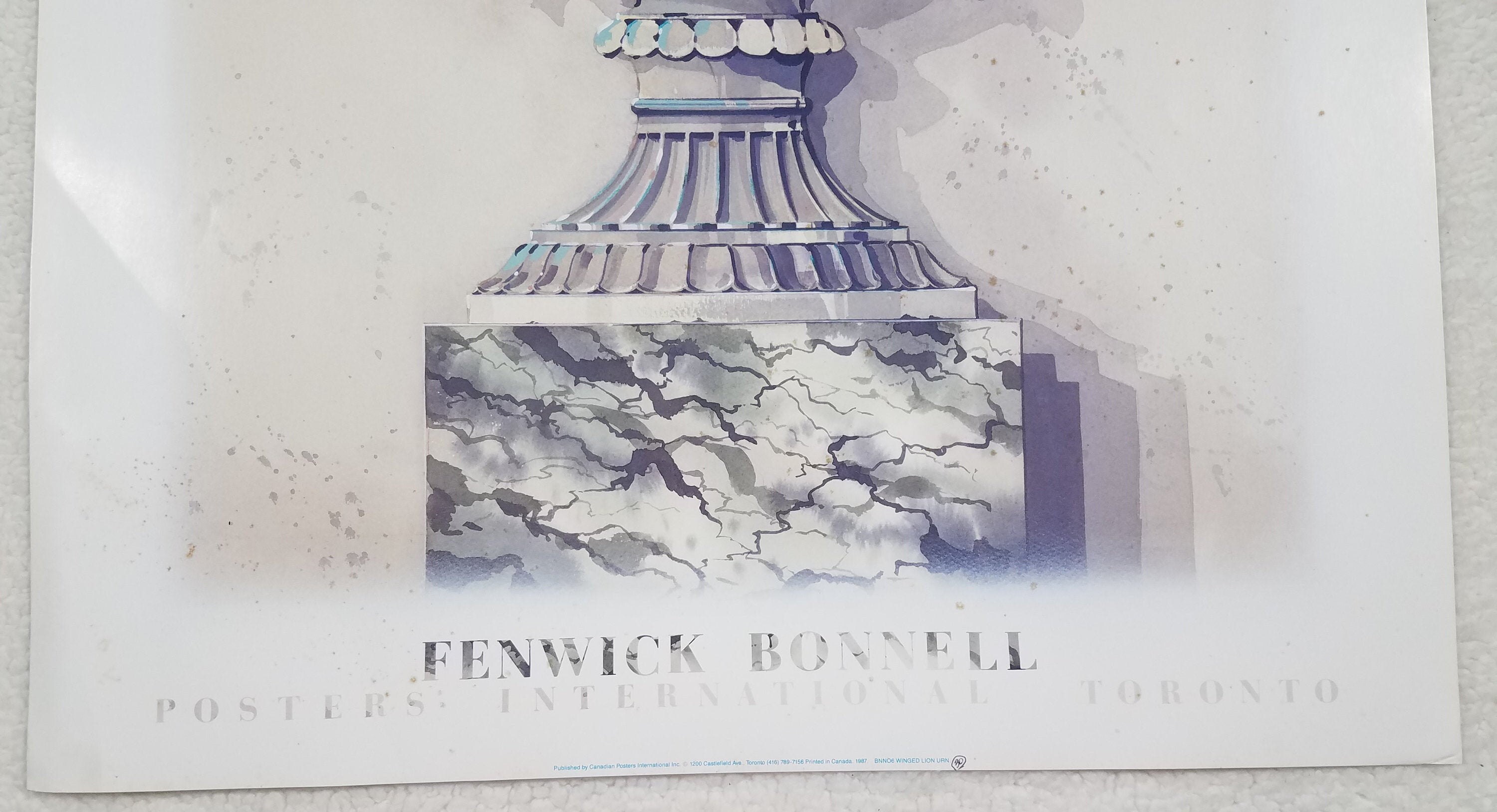 Fenwick Bonnell Toronto Winged Lion Urn 30x24 - Etsy