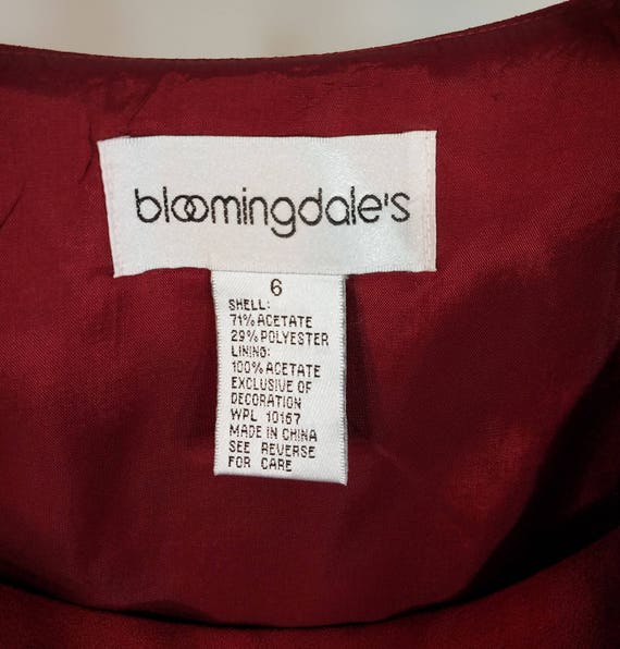 NWT Vintage Bloomingdale's Deep Red trumpet fit & fla… - Gem