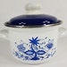 RARE Geithainer Blue White Small Enamel Cookware Pot With Lid Made in ...