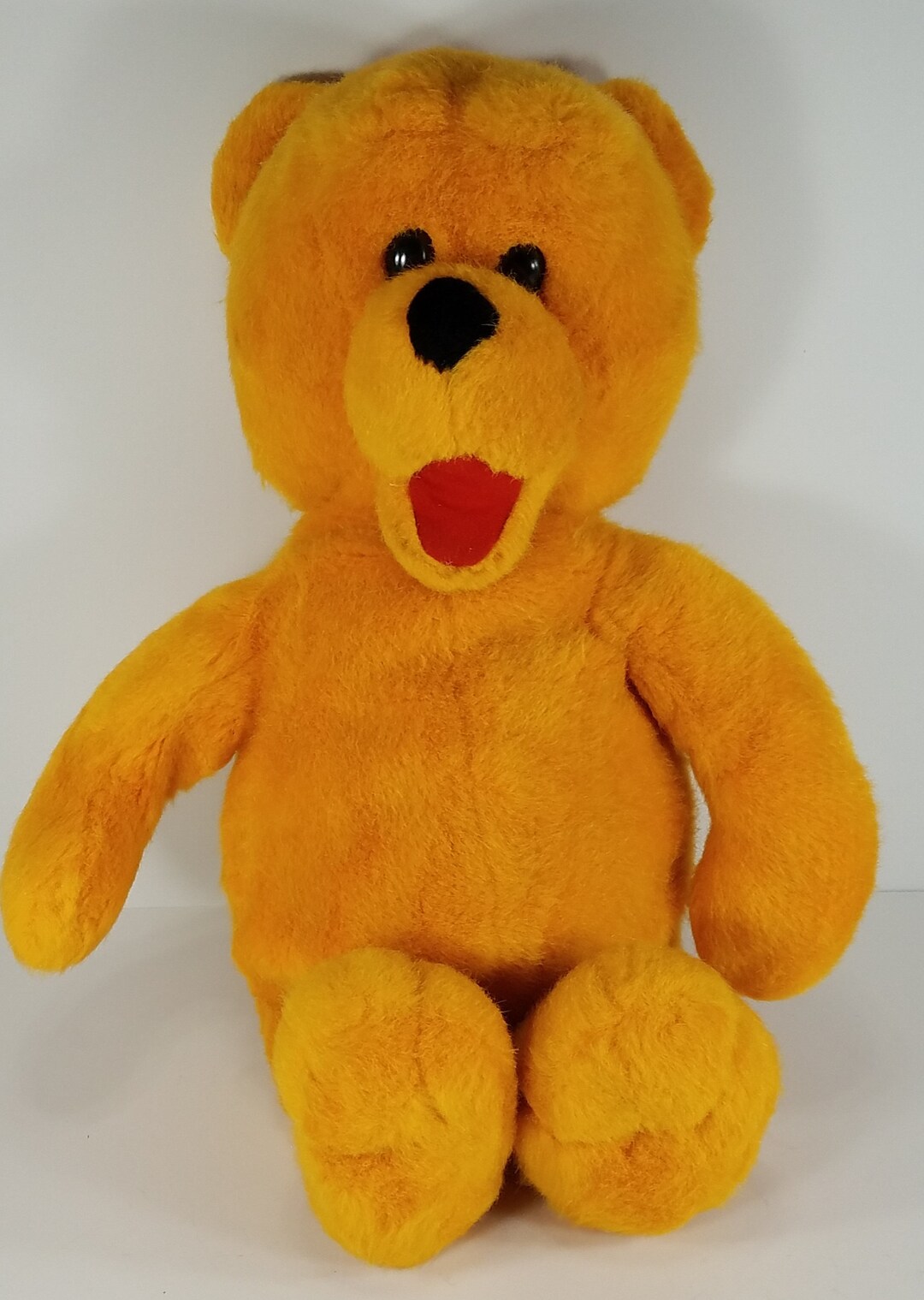 Liberty Toy Co. 18 Inch Yellow Teddy Bear Plush Stuffed Animal 1998 - Etsy