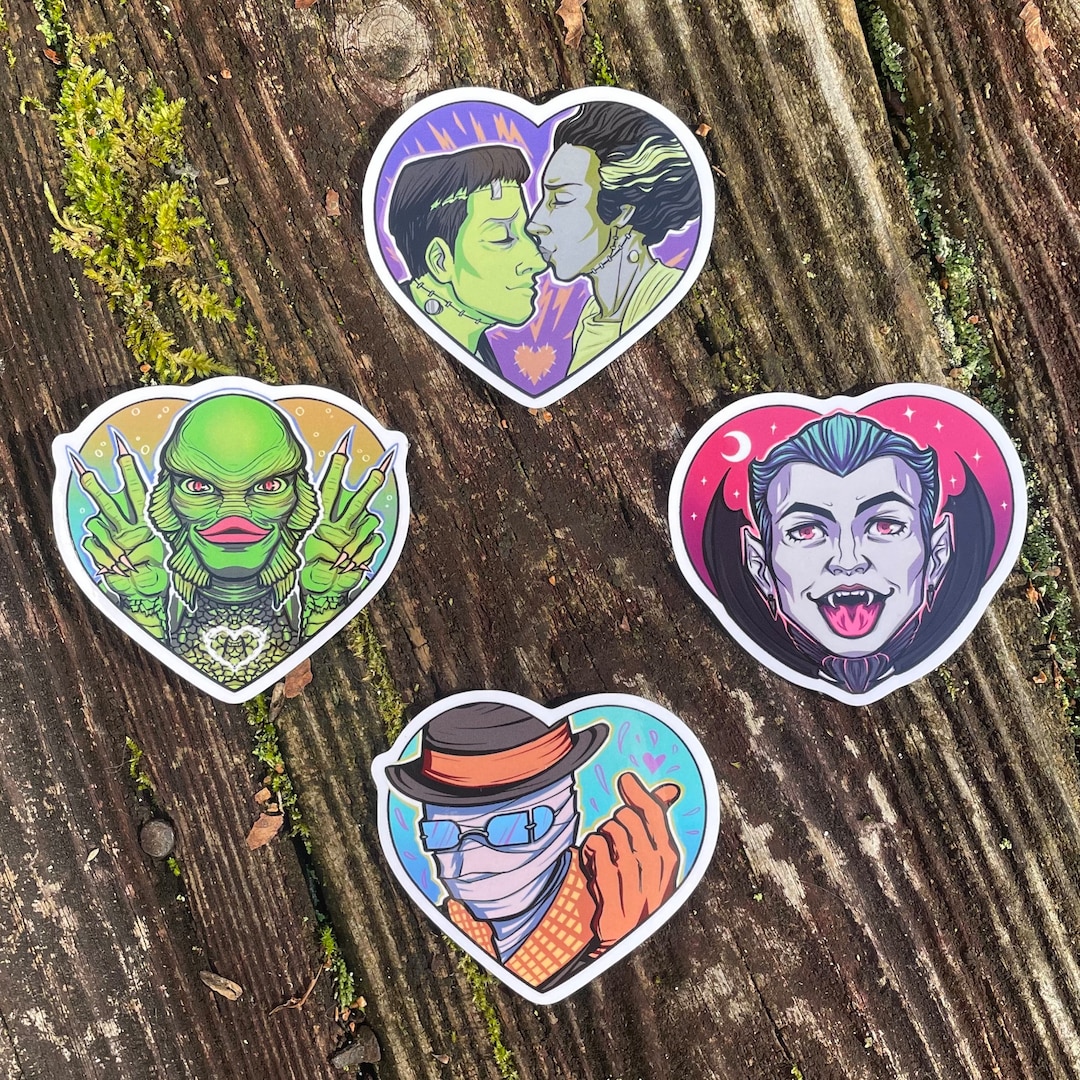 Sticker Set - Monster Hearts - Etsy