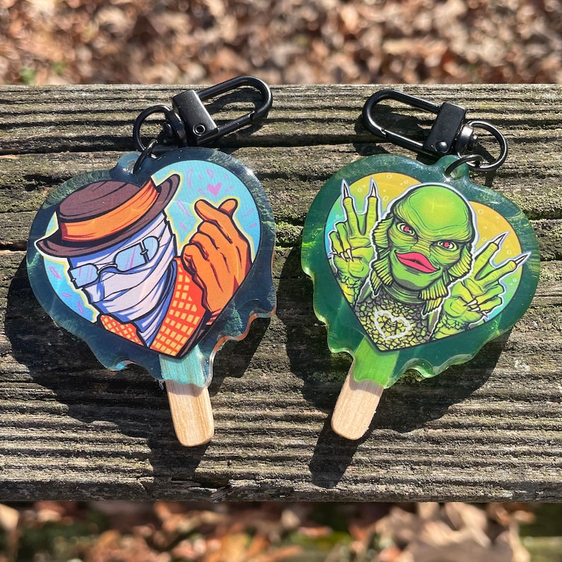 Acrylic Popsicle Charms - Monster Hearts - Etsy
