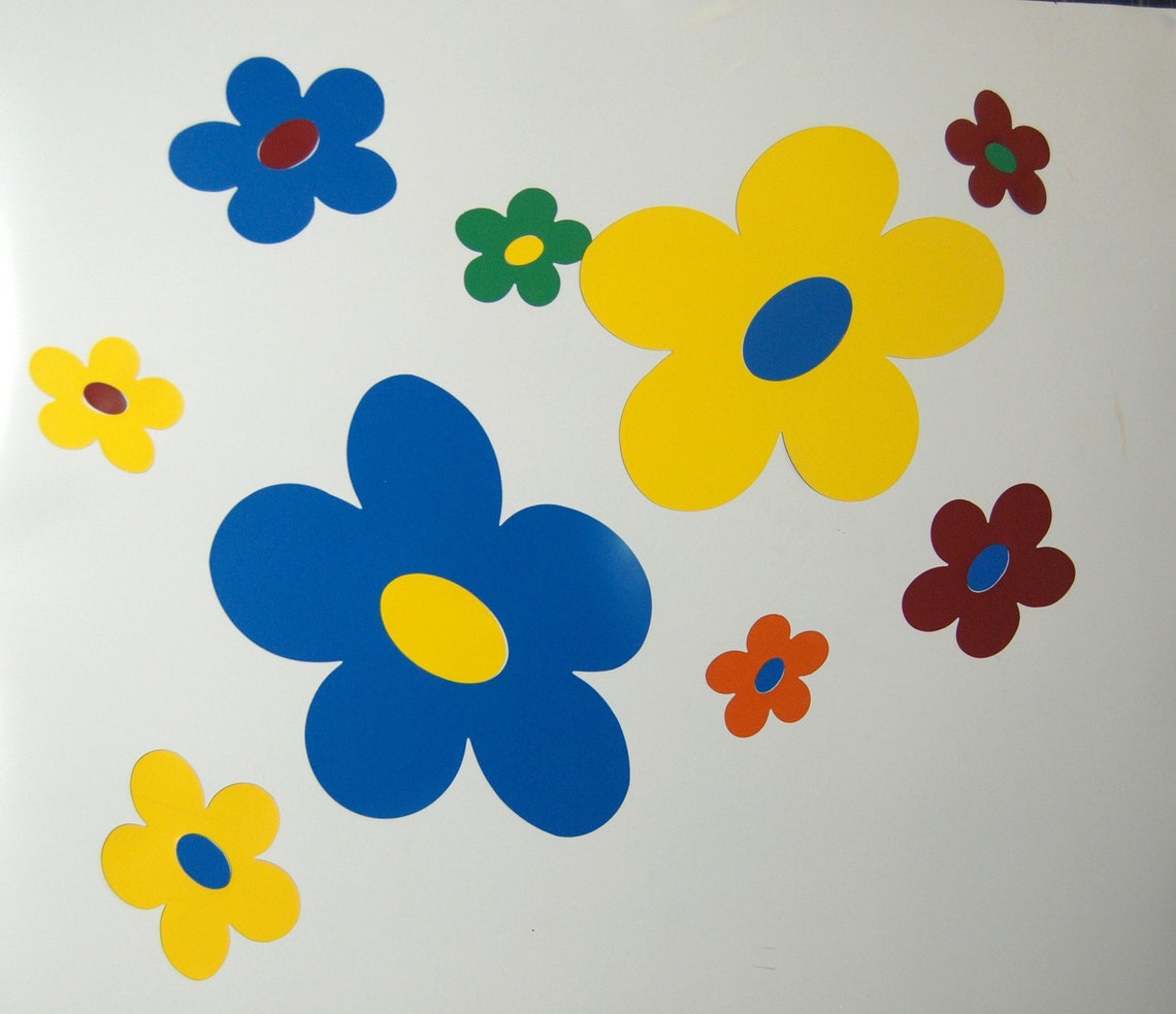 Flower Power Magnetic Decals, Magnetic Car Flowers, Flowers for Cars ...
