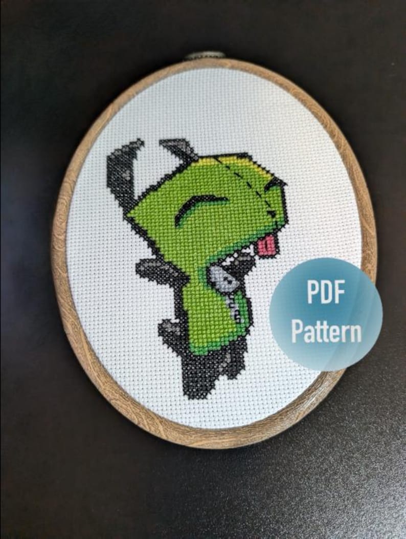 Gir Invader Zim Cross Stitch (PATTERN) - Etsy