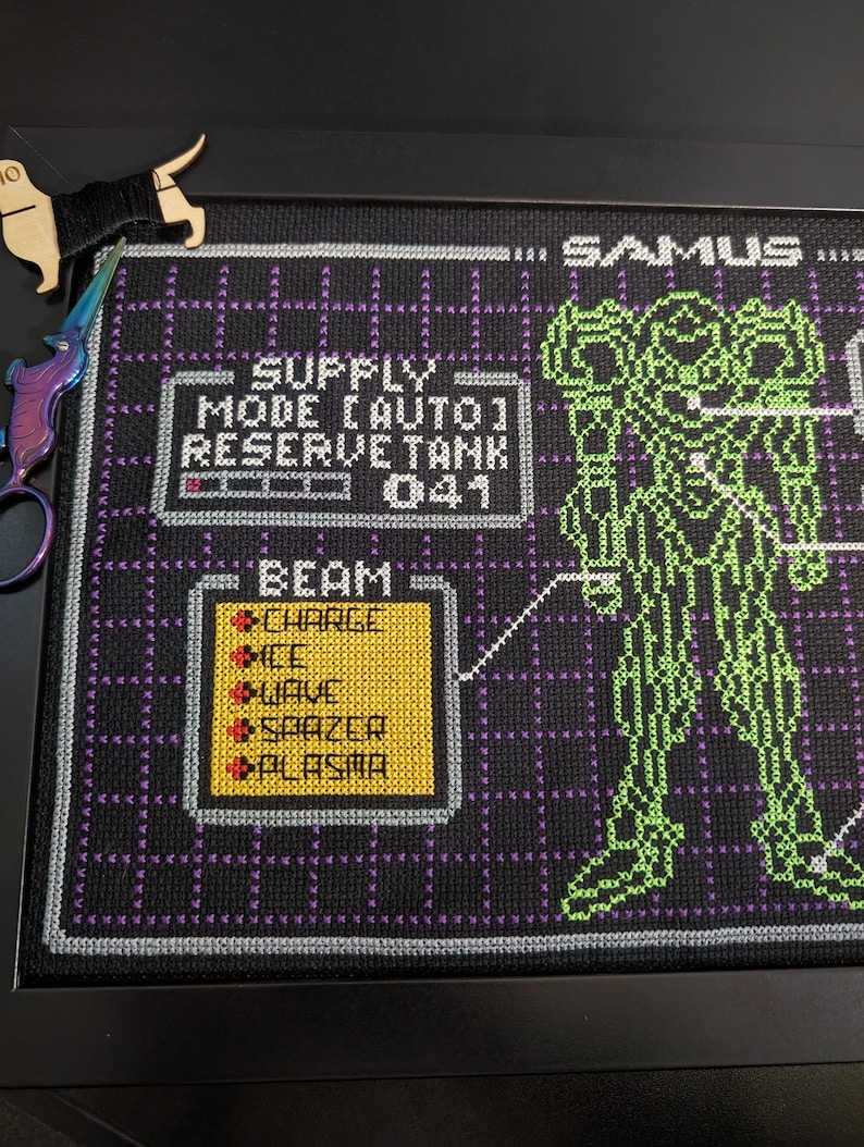 Samus Super Metroid Item Screen Cross Stitch (PATTERN) - Etsy