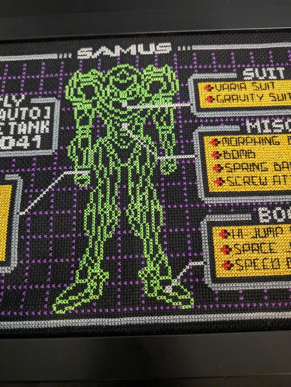 Samus Super Metroid Item Screen Cross Stitch (PATTERN) - Etsy