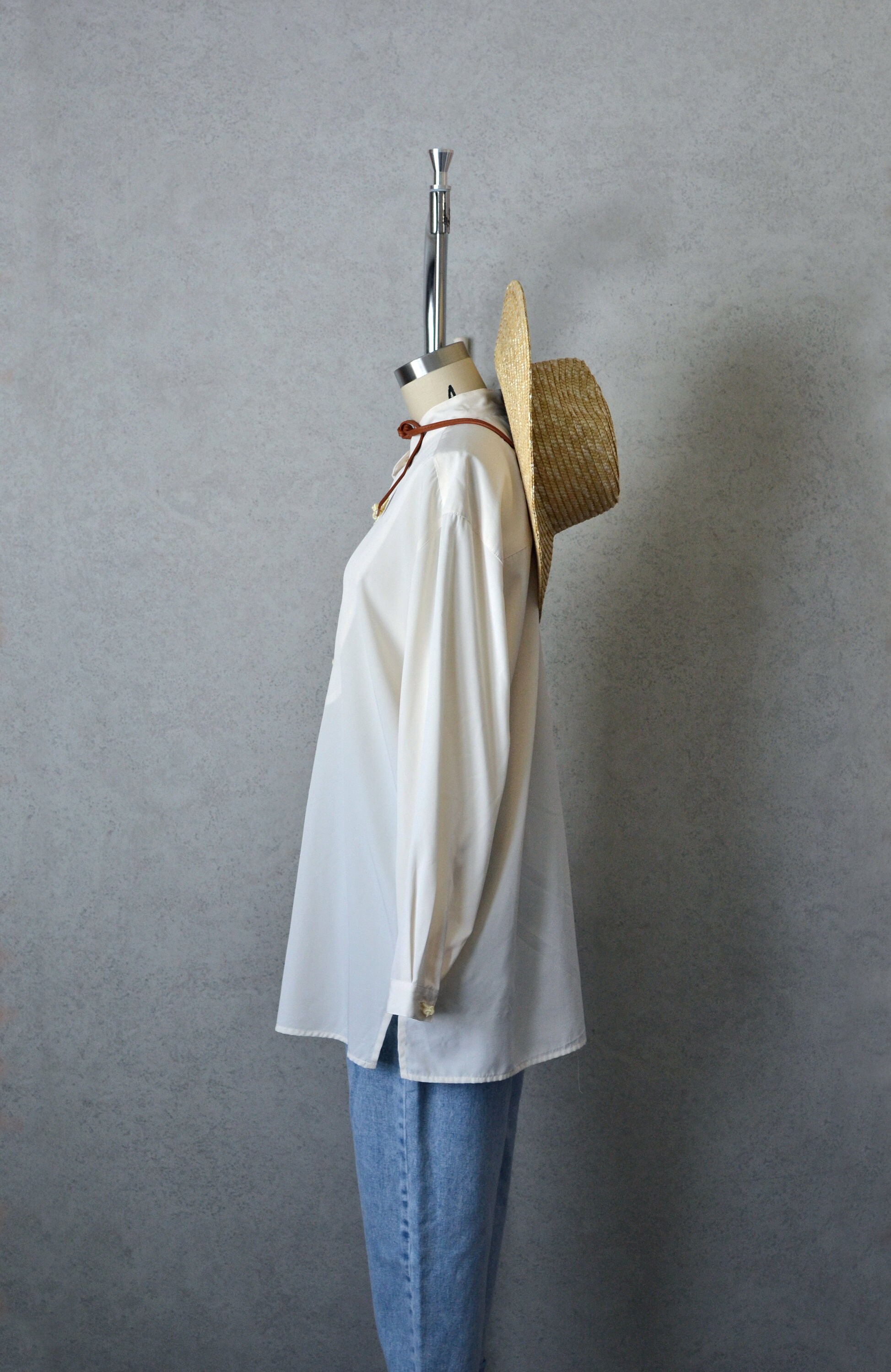 Satiny Ivory Rope Frog Toggle Button Mandarin Collar Tunic Blouse . 90s ...