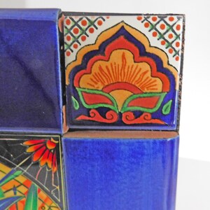 Mexican Wood Talavera Tile PLANTER Box Bun Feet . 5 in 1 Uses ...