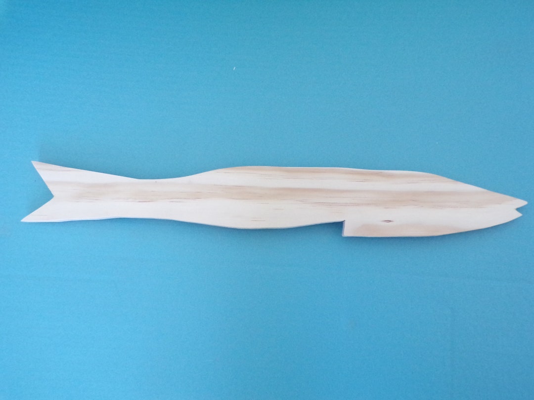 1 COASTAL Solid Wood Folk Art FISH Blank 1 Handmade . Sanded - Etsy