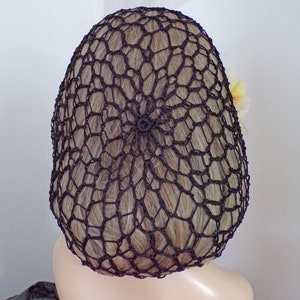 BLACK 2 Pc Hair Net Snood Head Cover . Fits Most . Incl Removable ...
