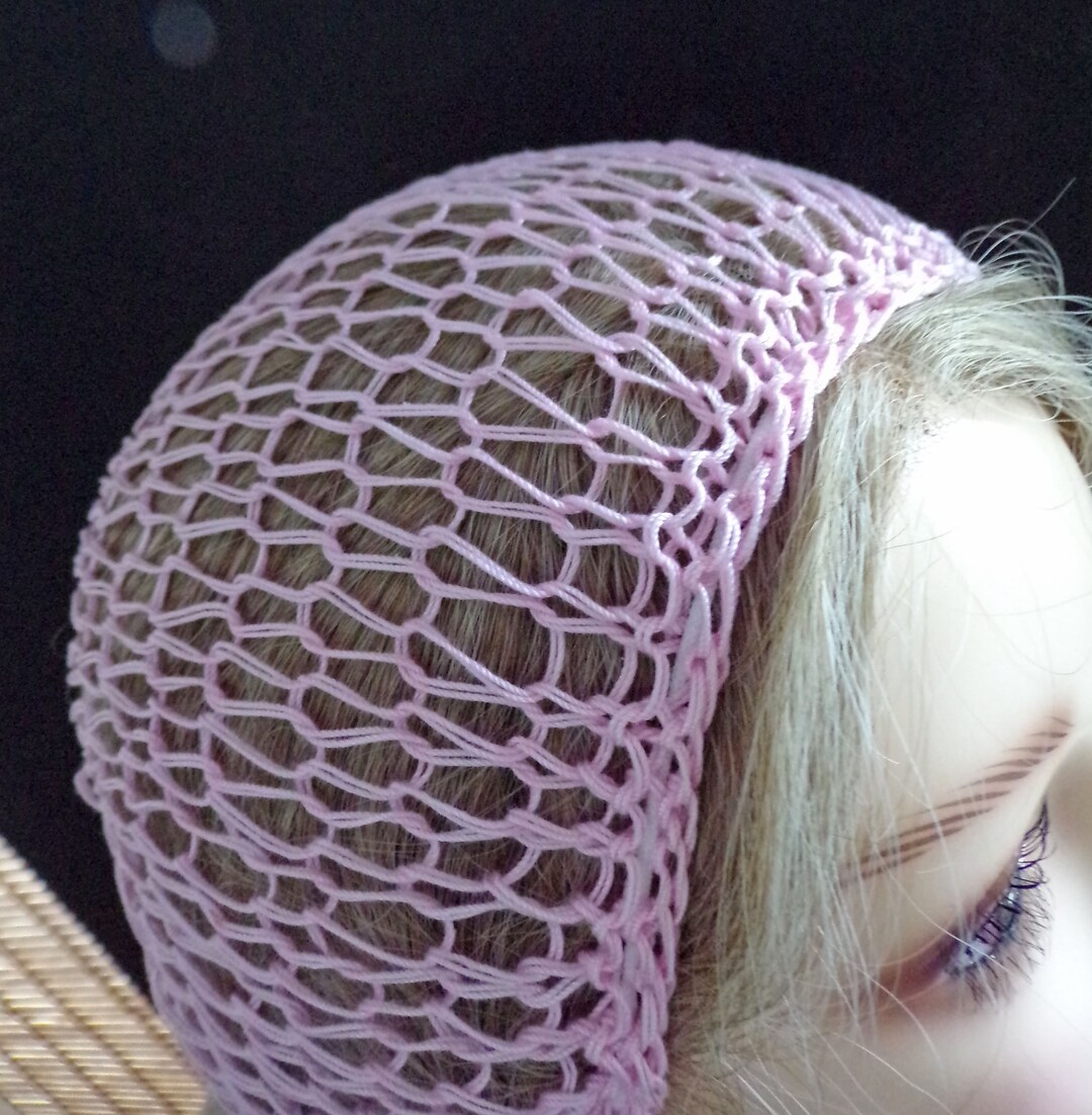 Pink Hair Net Snood . Fits Most . Total Hair Control Adjustable and ...