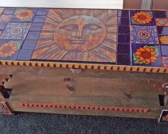 Talavera Mexican Tile End Table - Etsy