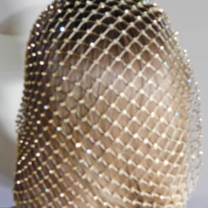 Gold Retro Rhinestone Fashion Hair Net Snood | Long Hair | Adjustable ...