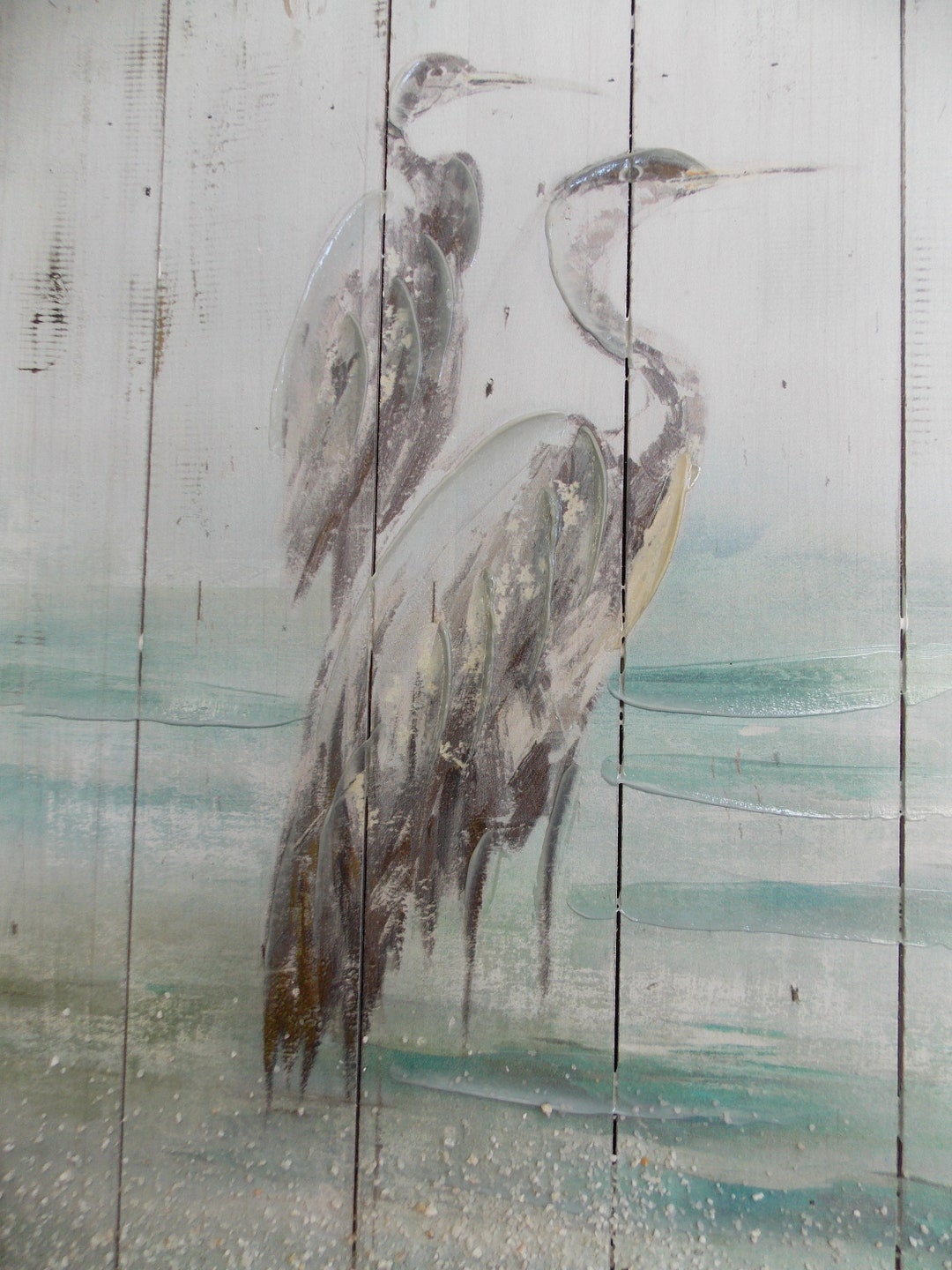 COASTAL Heron Wall CABINET . Wood Specialty . Accent . Medicine . Textured Whitewashed . 3 ...