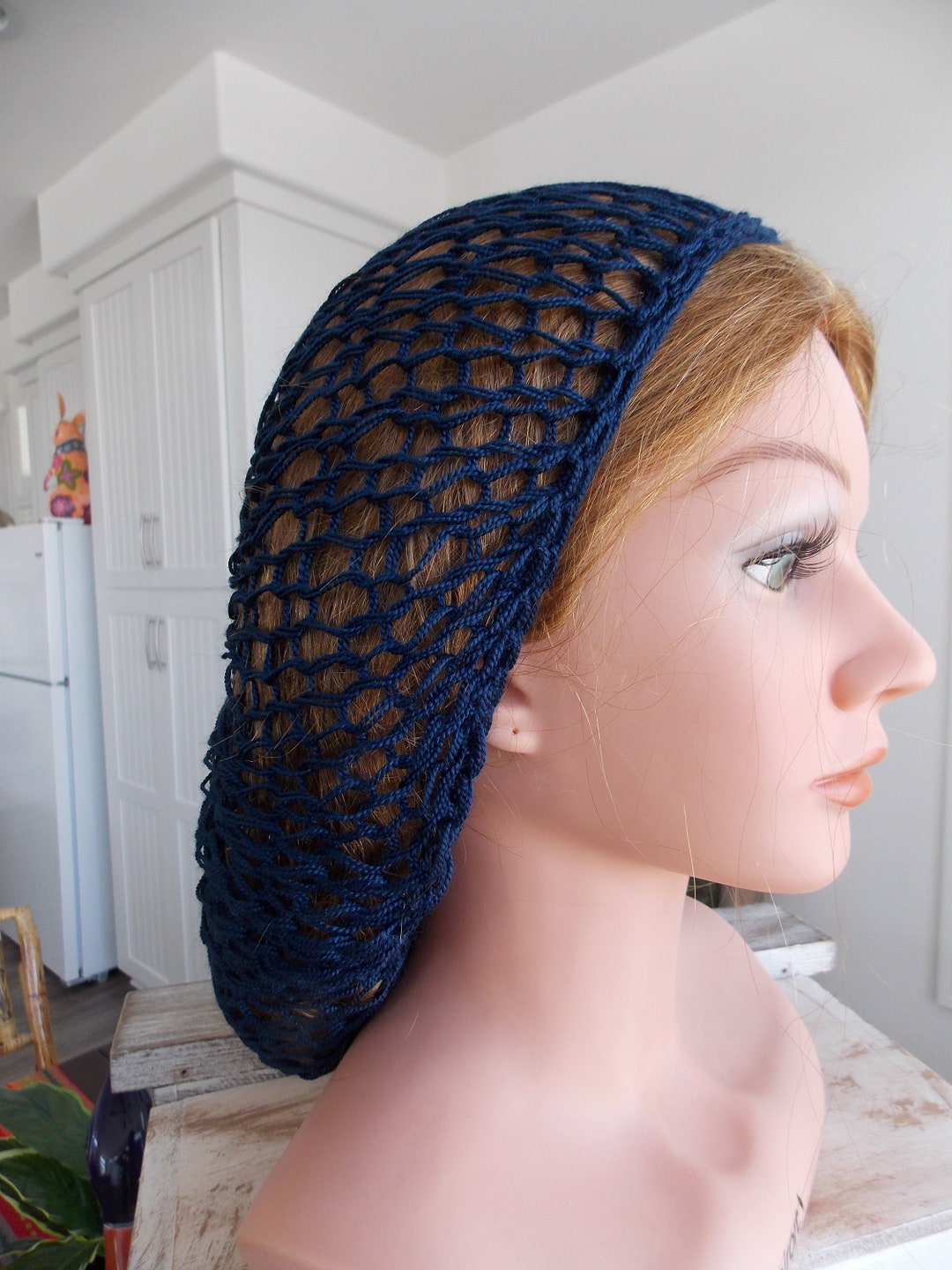 NEW! Adjustable AND Reversible (2 Patterns) Hair Snood Net Head Cover ...