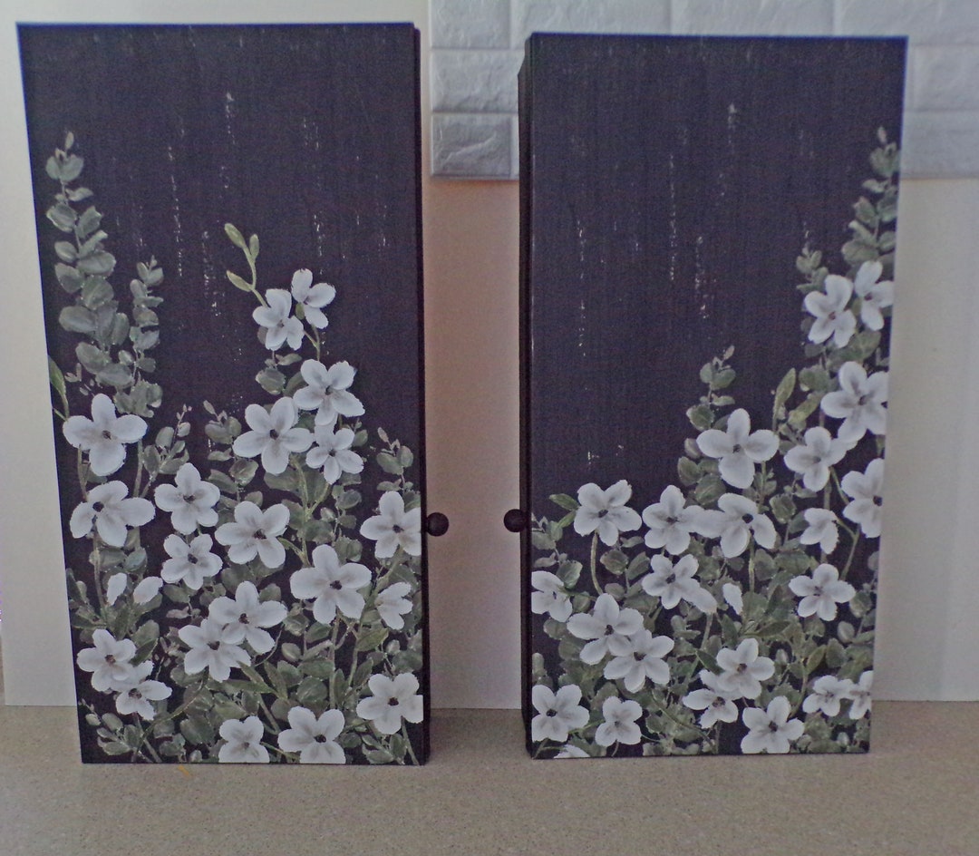 Designer Wood Wall Cabinets . Set of 2 . Hinges on Right and Other Left ...