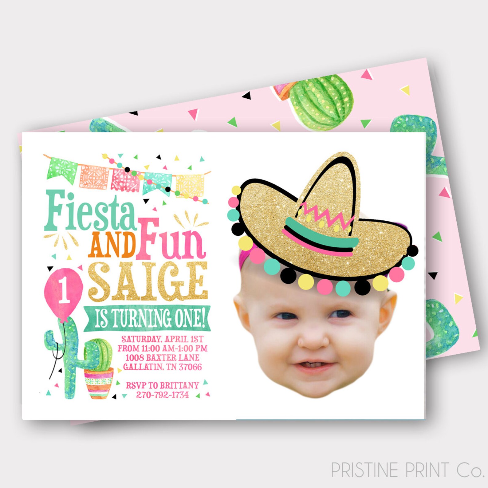 Fiesta Birthday Invitation Fiesta Party Photo Invitation - Etsy