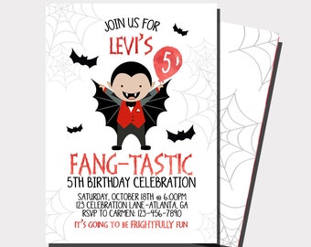 Vampire Birthday Invitation - Etsy