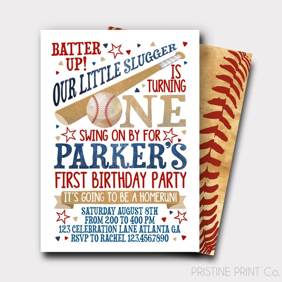 Baseball Birthday Invitation All Star Birthday Invitation - Etsy