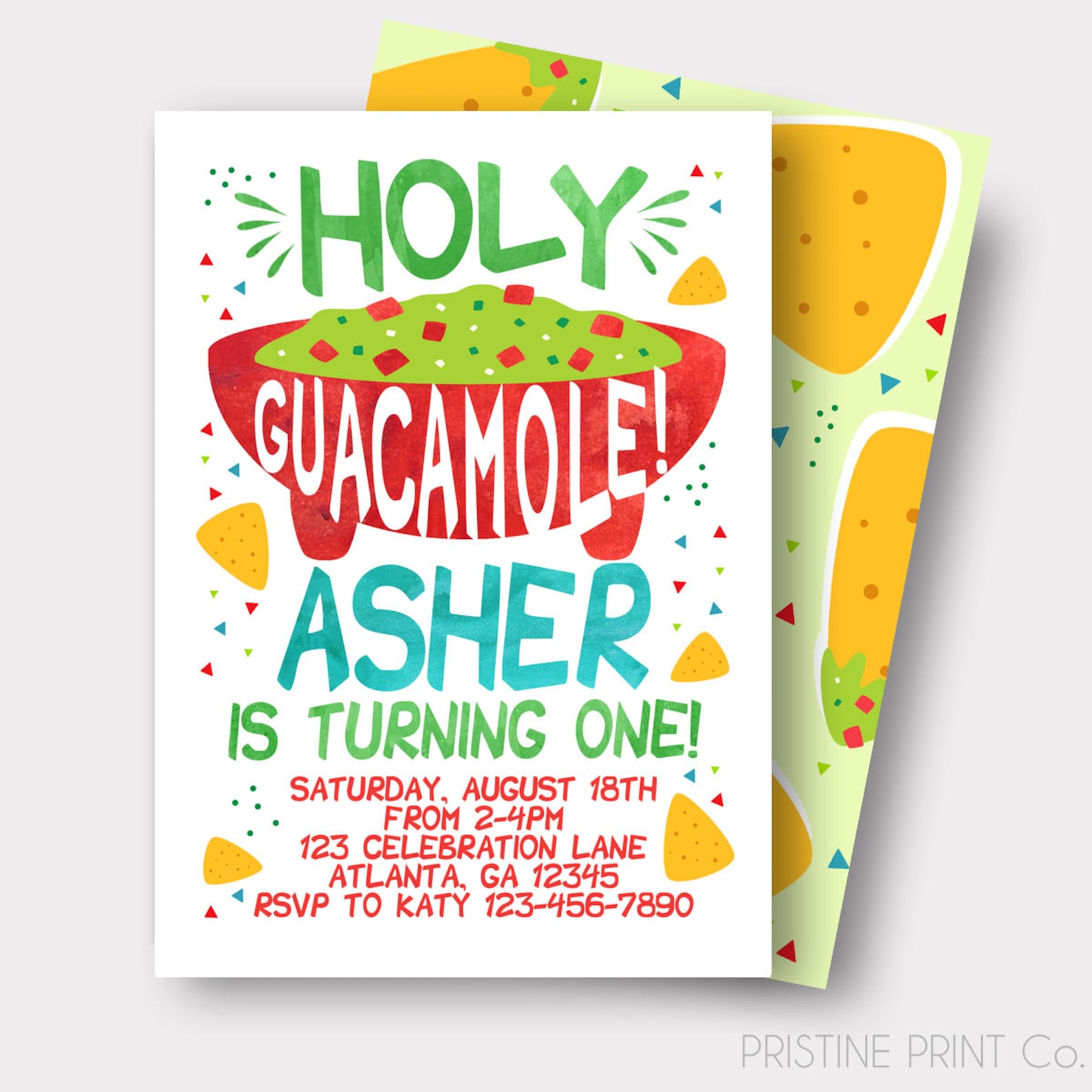 Fiesta Birthday Invitation Nacho Birthday Invitation Holy - Etsy