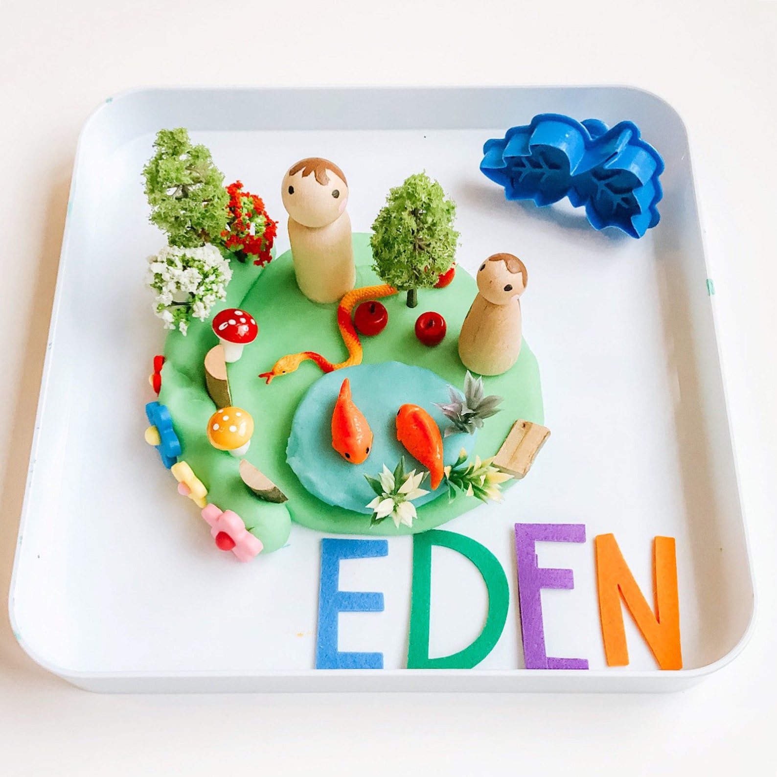 The Creation Story Playdough Kit, Adam and Eve Bible Story, Bible Peg ...