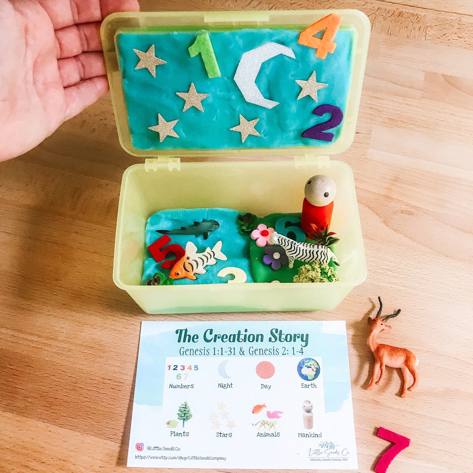 The Creation Story Playdough Kit, Adam and Eve Bible Story, Bible Peg ...