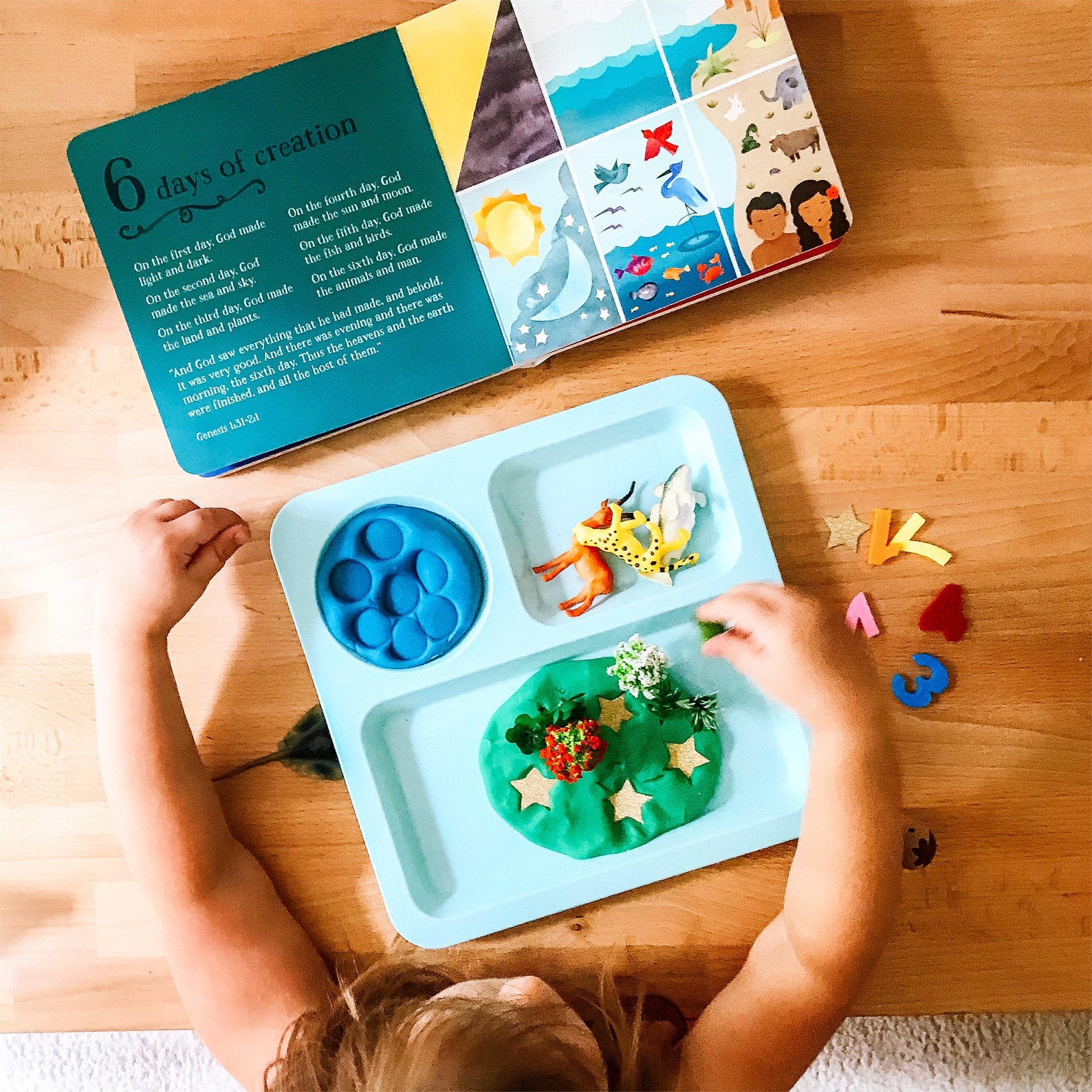 The Creation Story Playdough Kit, Adam and Eve Bible Story, Bible Peg ...