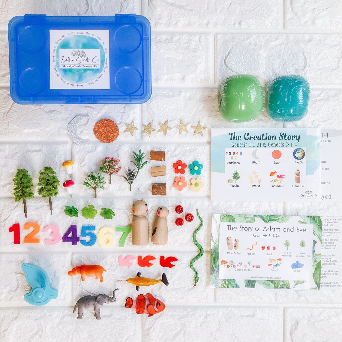 The Creation Story Playdough Kit, Adam and Eve Bible Story, Bible Peg ...