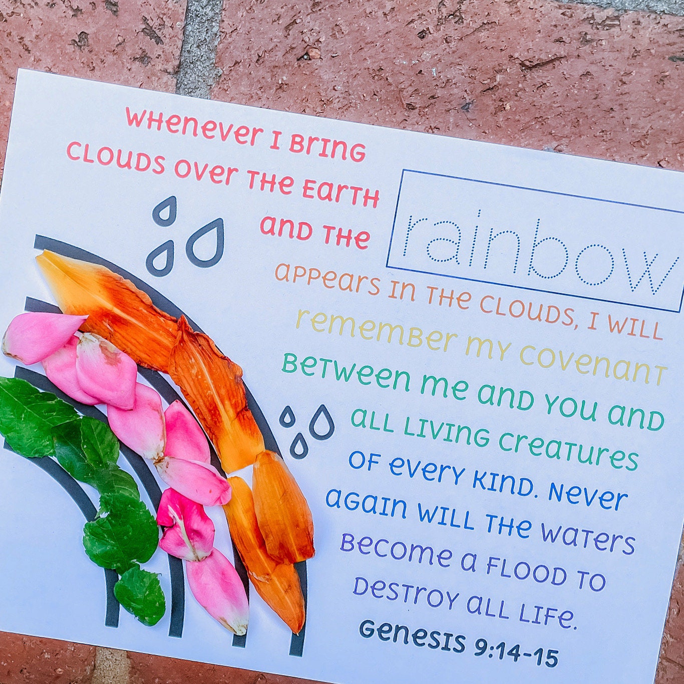 Bible themed Nature Mats, Printable Montessori Nature activity, Nature ...