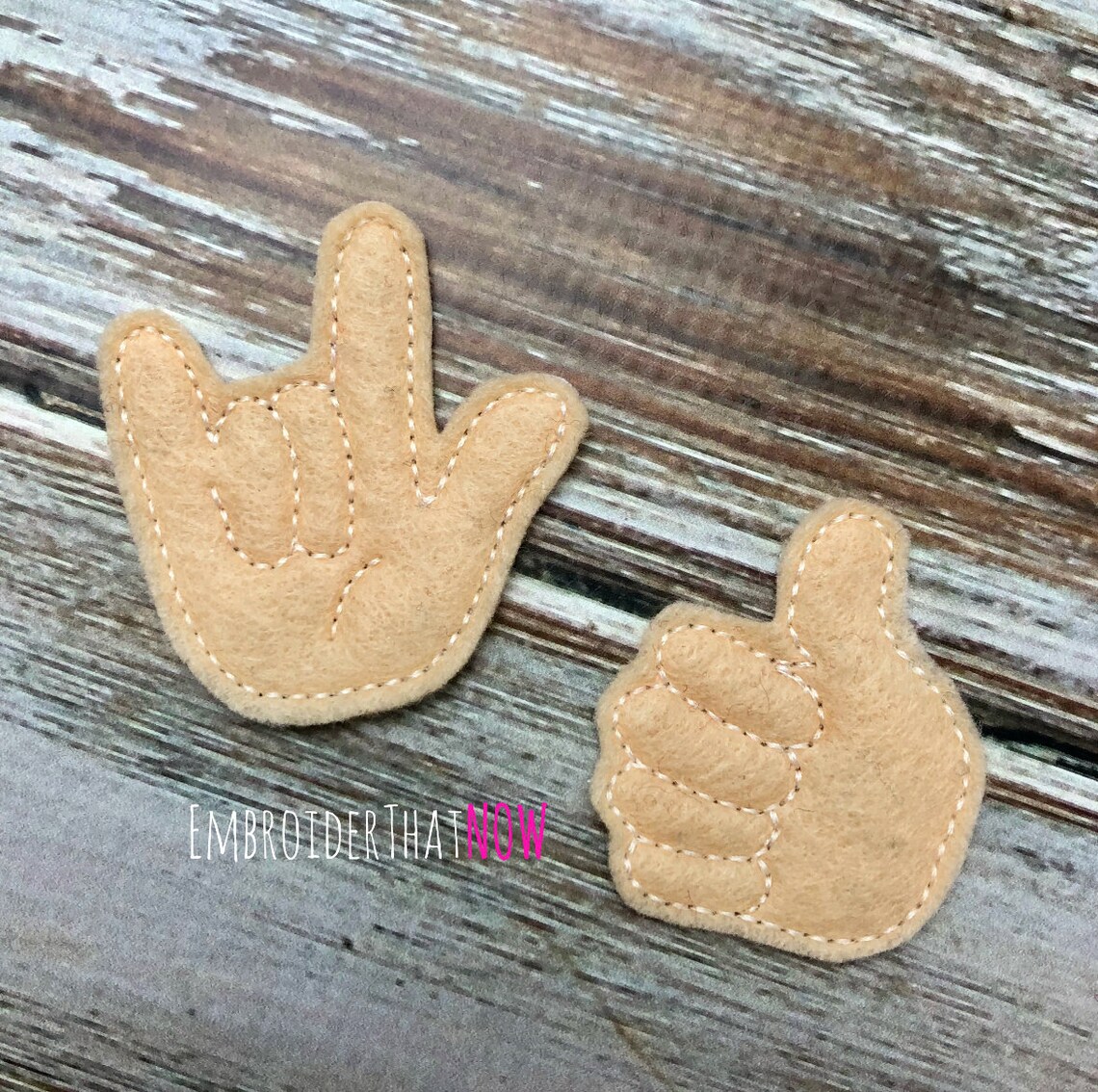 INSTANT DOWNLOAD Thumbs up ASL Digital Feltie Embroidery Design File - Etsy