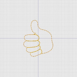 INSTANT DOWNLOAD Thumbs up ASL Digital Feltie Embroidery Design File - Etsy