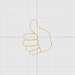 INSTANT DOWNLOAD Thumbs up ASL Digital Feltie Embroidery Design File - Etsy