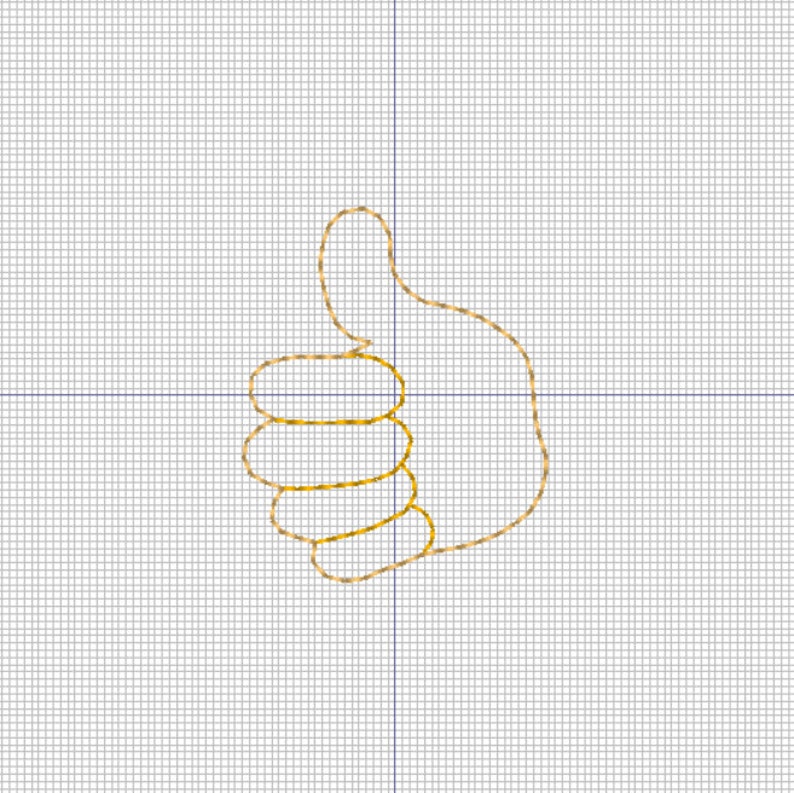 INSTANT DOWNLOAD Thumbs up ASL Digital Feltie Embroidery Design File - Etsy