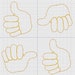 INSTANT DOWNLOAD Thumbs up ASL Digital Feltie Embroidery Design File - Etsy