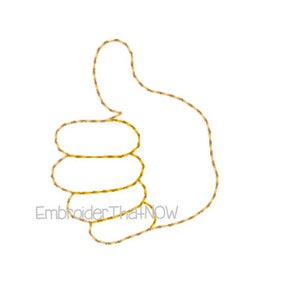 INSTANT DOWNLOAD Thumbs up ASL Digital Feltie Embroidery Design File - Etsy