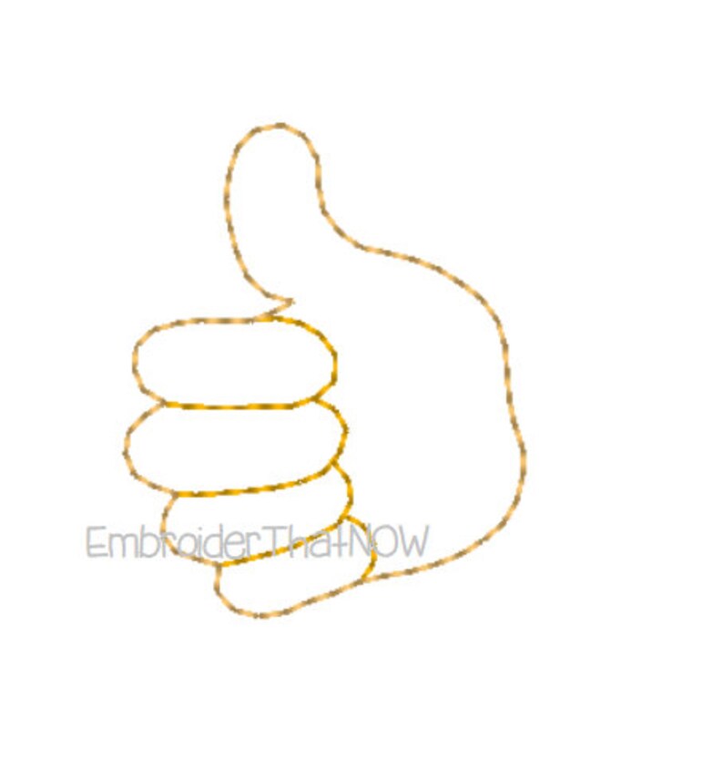 INSTANT DOWNLOAD Thumbs up ASL Digital Feltie Embroidery Design File - Etsy