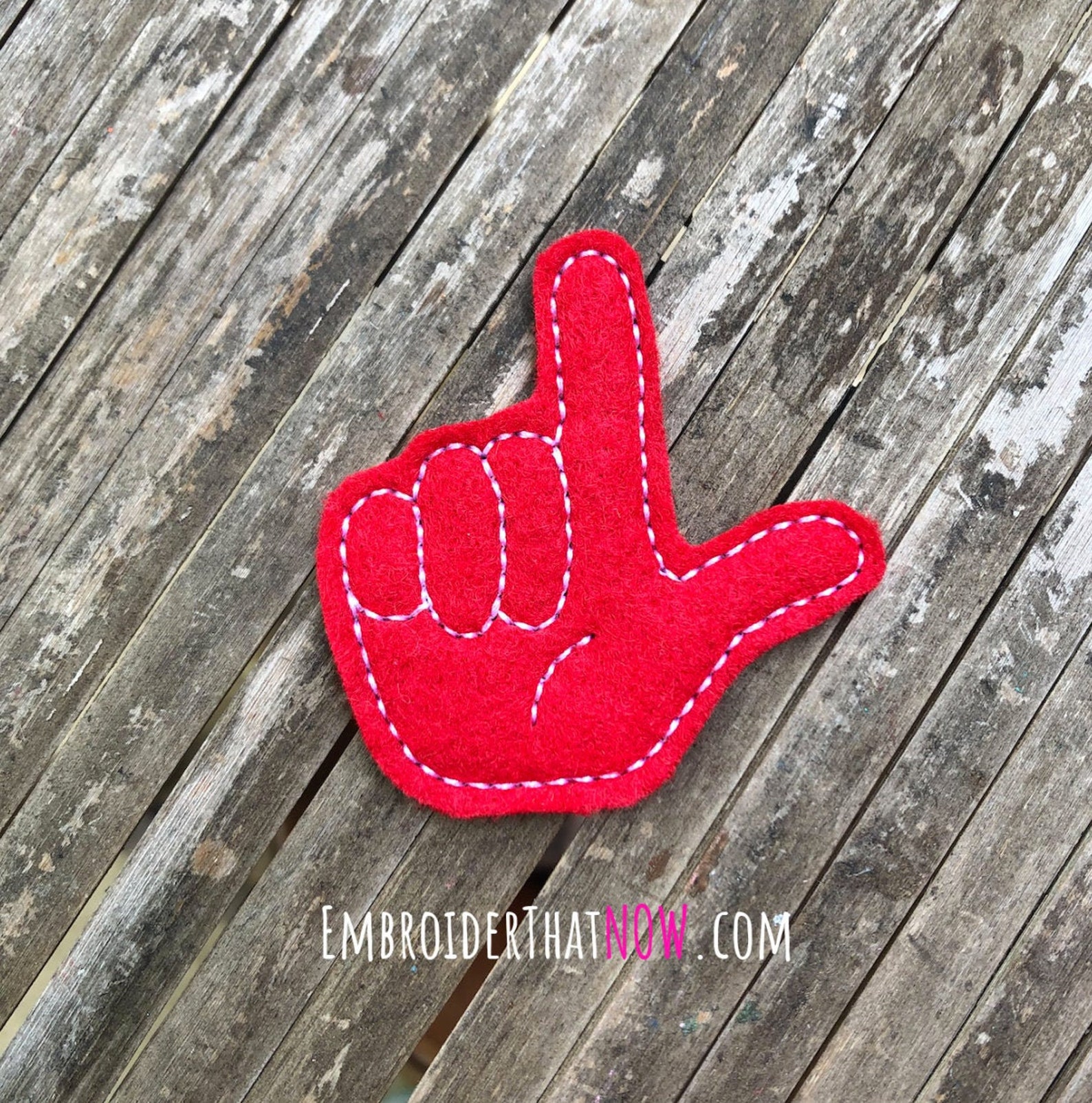 INSTANT DOWNLOAD Guns up ASL Digital Feltie Embroidery Design | Etsy