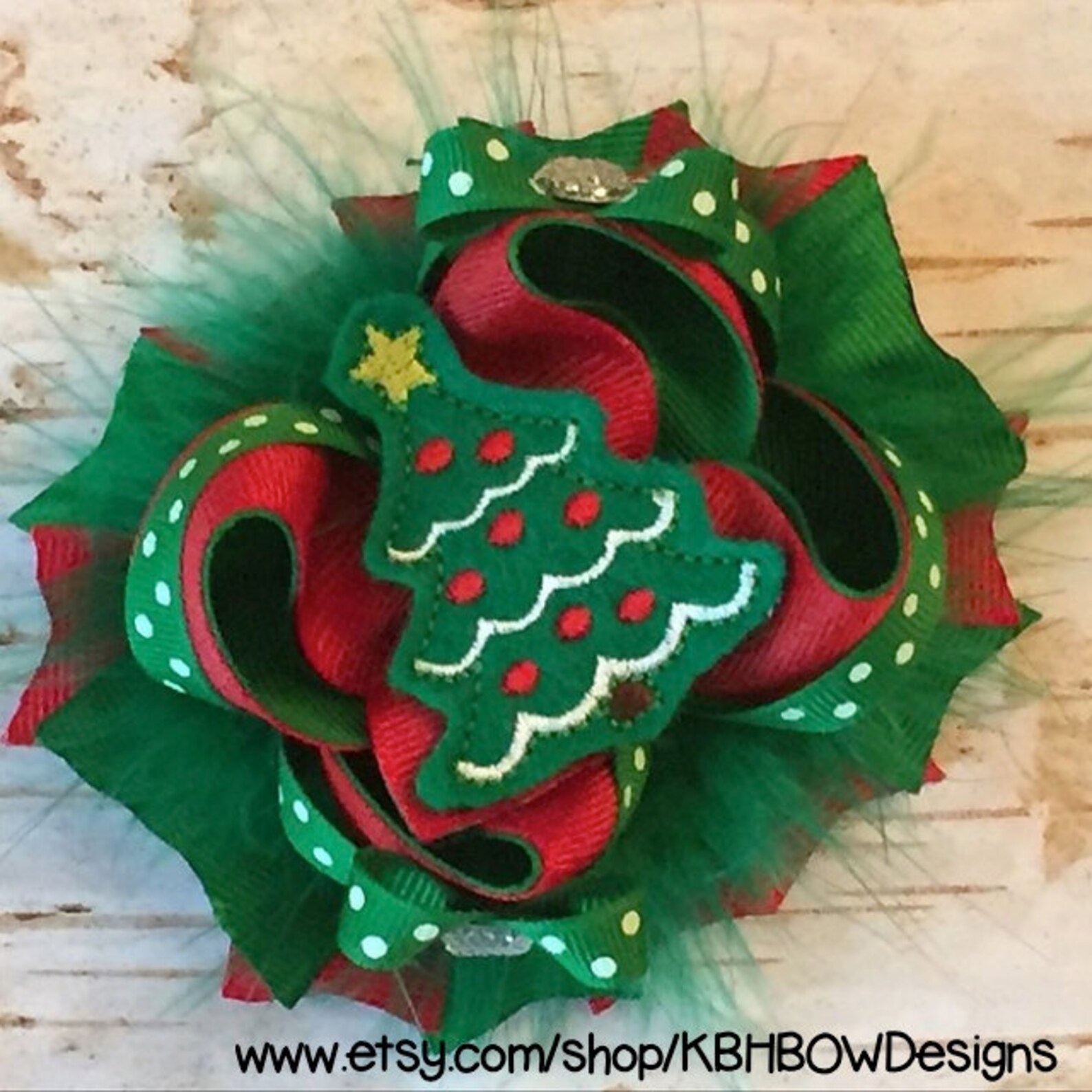 UNCUT Christmas Tree With Star Felt Applique Embellishment | Etsy