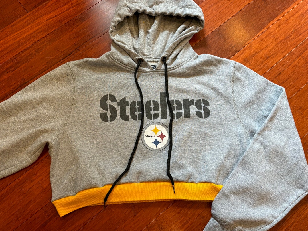 Pittsburgh Steelers Upcycled Cropped Hoodie (medium) - Etsy