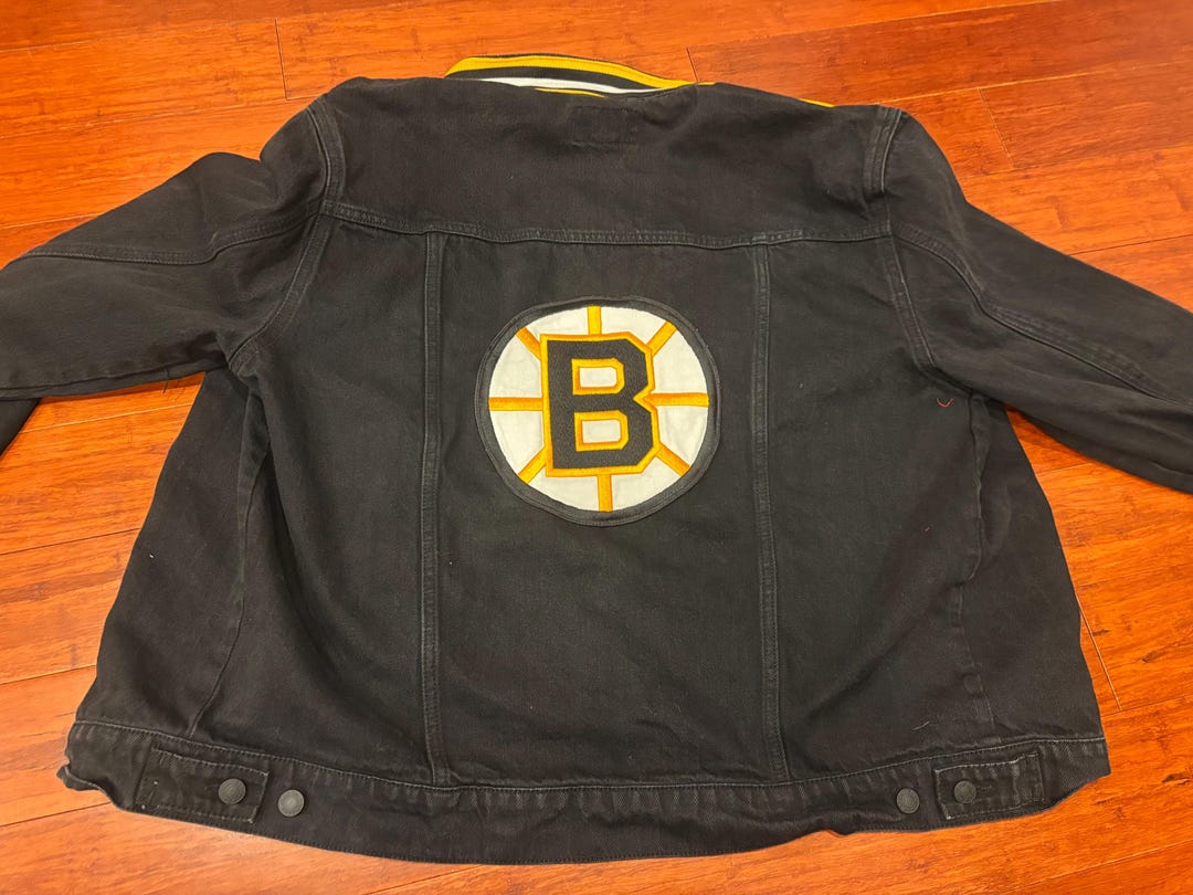 Boston Bruins Upcycled Jean Jacket medium/large - Etsy