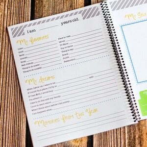 All About Me Book // Yearly Interview Questionnaire for Kids - Etsy
