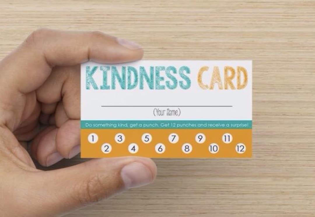 Children's Responsibility Punch Cards // Set of 15 // Kindness Cards - Etsy