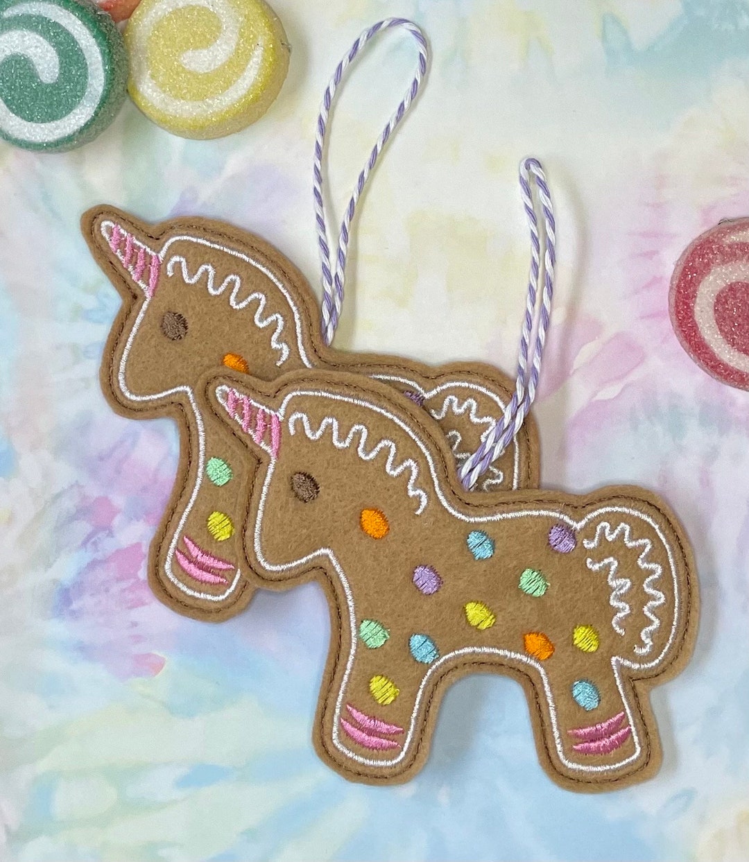 Unicorn Ornament, Gingerbread Unicorn Ornament, Unicorn Gingerbread ...