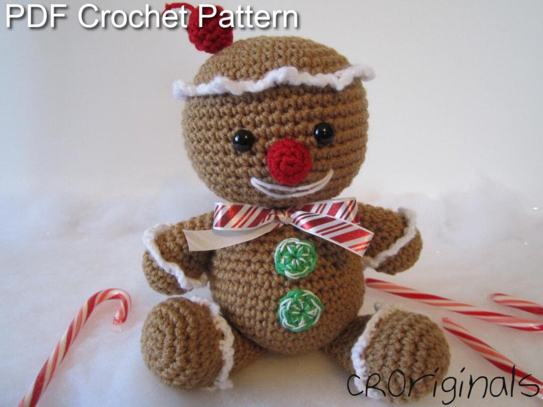 Crochet Gingerbread Doll, Gingerbread Man Crochet, Amigurumi Pattern ...