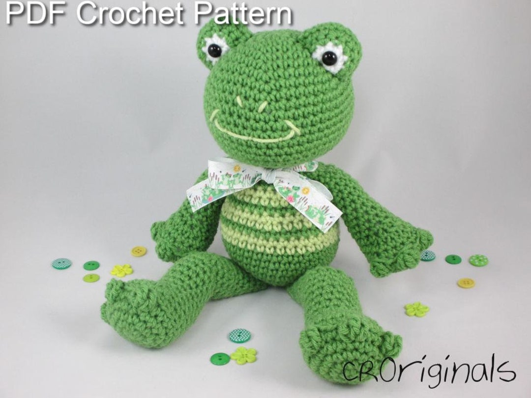 Crochet Stuffed Frog Pattern, Amigurumi Frog Pattern, Stuffed Frog ...