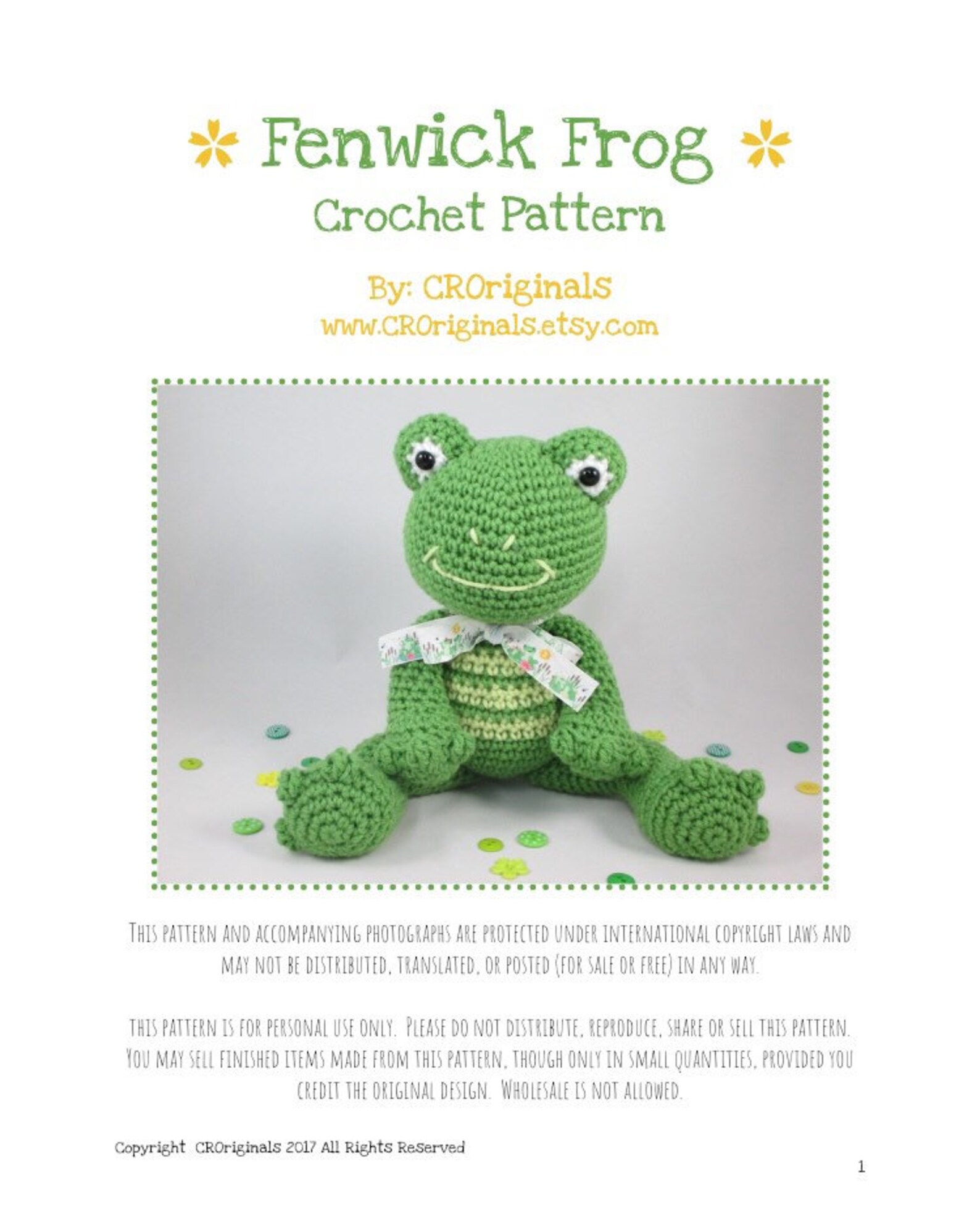 Crochet Stuffed Frog Pattern Amigurumi Frog Pattern Stuffed - Etsy