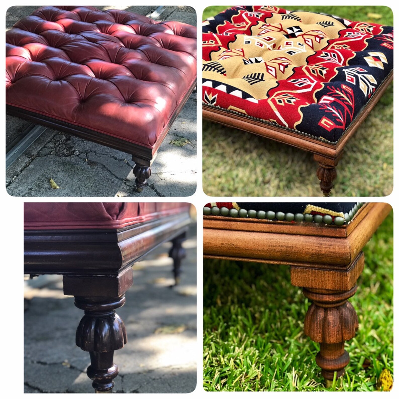 Sold! Weatern Rustic Furniture Ottoman - Etsy