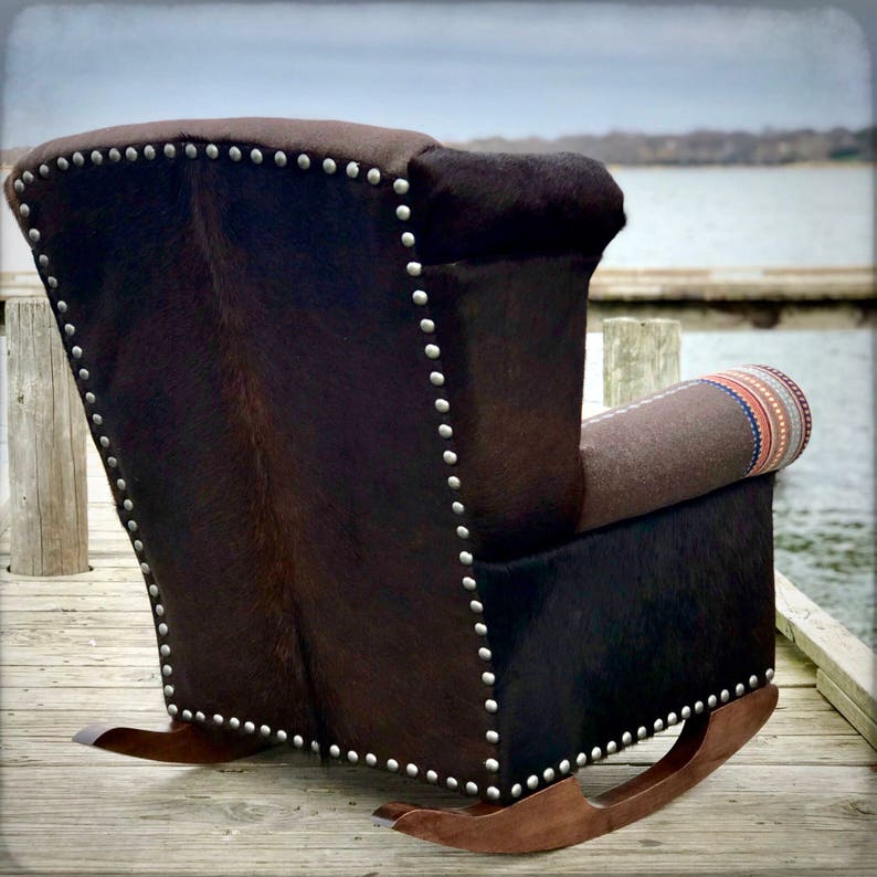 Western Cowhide Rocking Chair SOLD! - Etsy