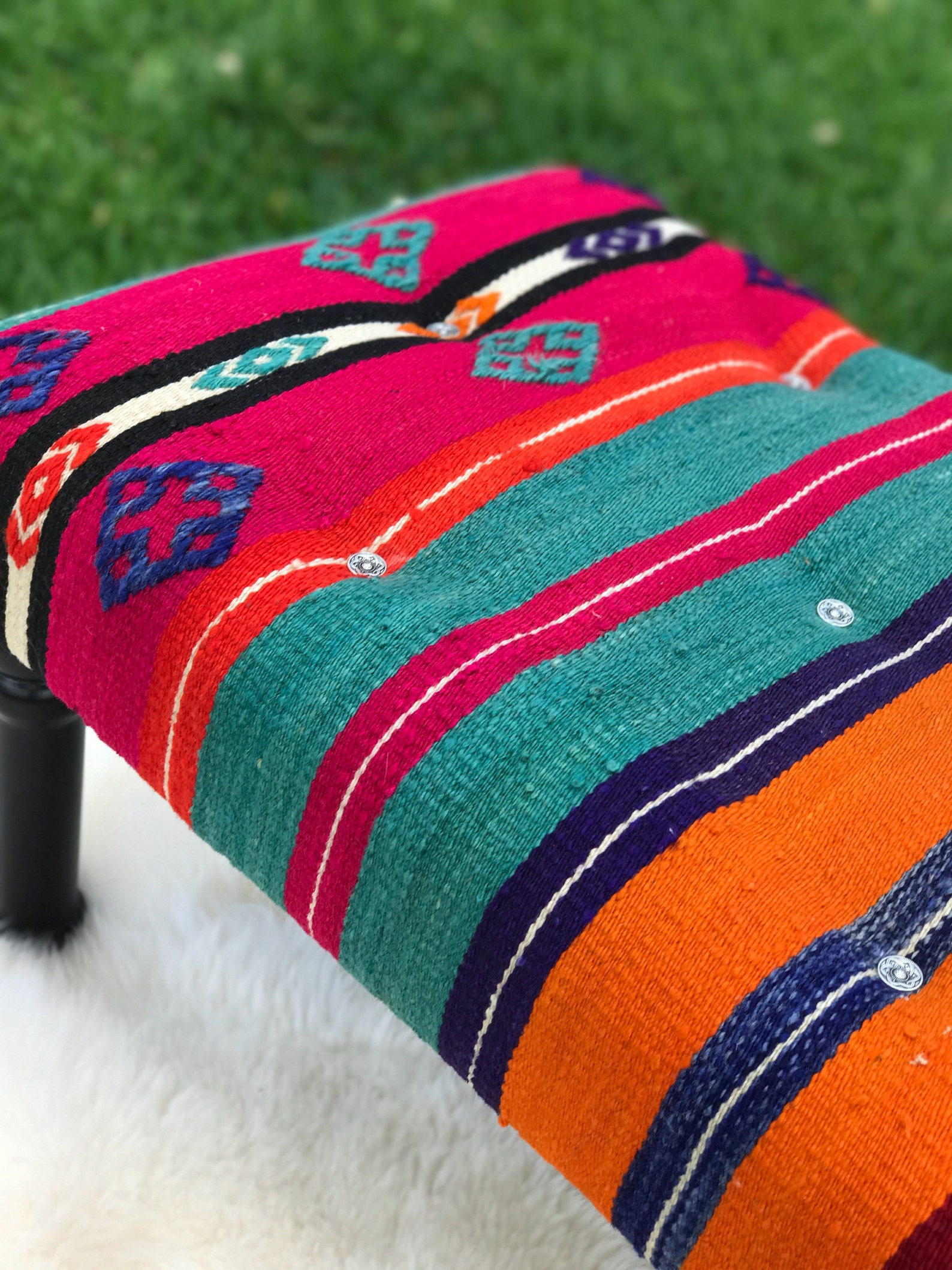 Sold! Southwestern Kilim Rustic Benches - Etsy